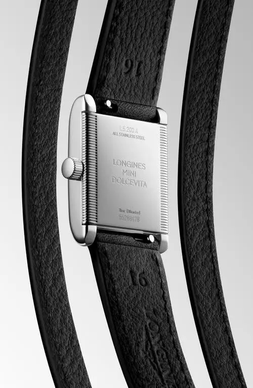 LONGINES Mini Dolcevita Three-row Leather Strap Watch