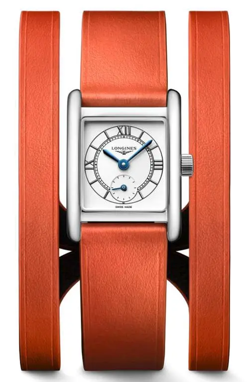 LONGINES Mini Dolcevita Strap Watch - Silver/ Orange