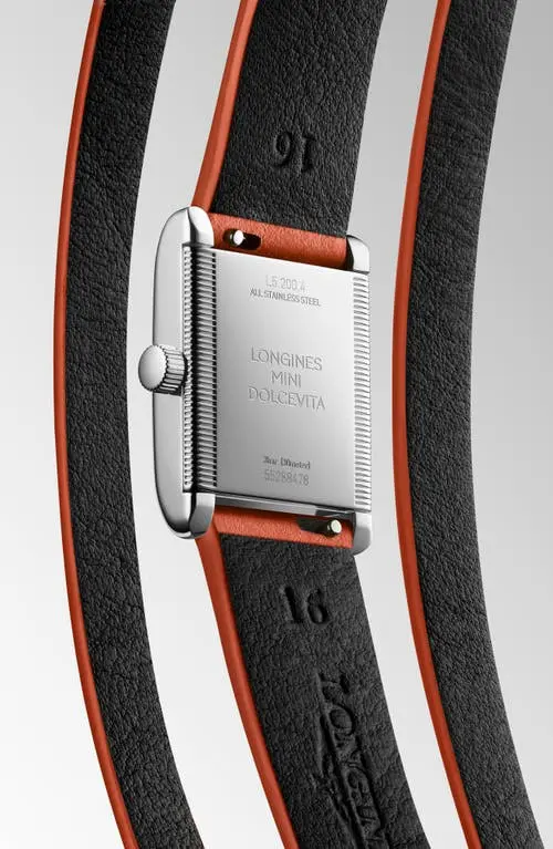 LONGINES Mini Dolcevita Strap Watch - Silver/ Orange