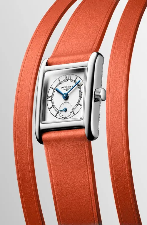 LONGINES Mini Dolcevita Strap Watch - Silver/ Orange