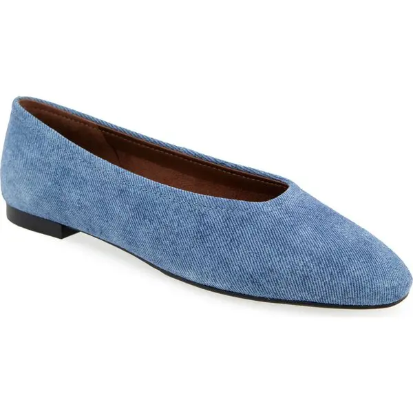 Aerosoles Amelie Ballet Flat - Blue Jean Denim Suede