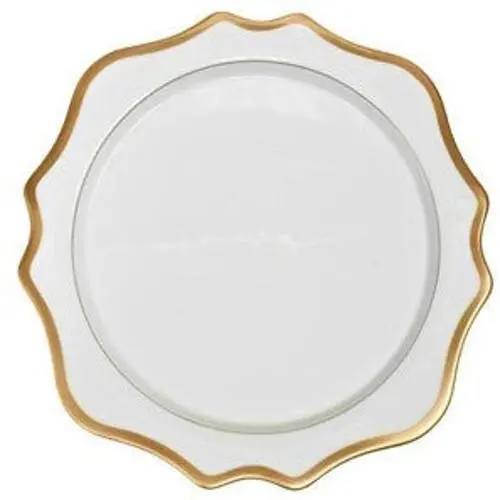 ANNA WEATHERLEY Anitque White Gold Charger Plate - White/gold