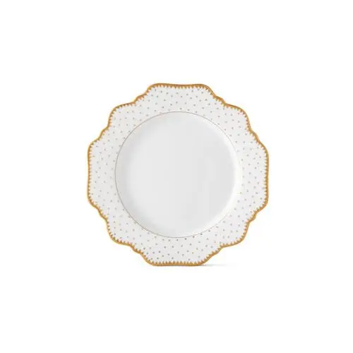 ANNA WEATHERLEY Simply Anna Antique Polka B&b Plate - White/gold