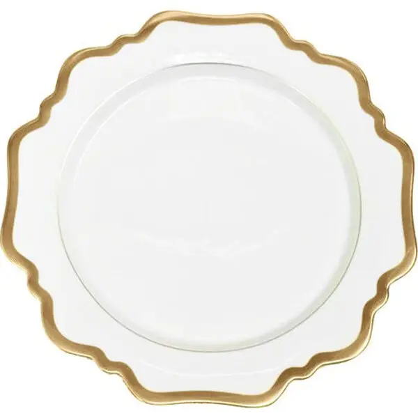 ANNA WEATHERLEY Anitque White Gold Salad Plate - White/gold