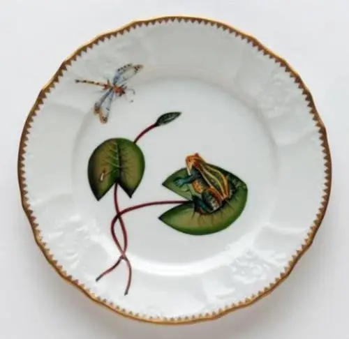 ANNA WEATHERLEY Frog On Lily Pad Salad Plate - Multi