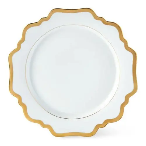 ANNA WEATHERLEY Anitque White Gold Dinner Plate - White/gold