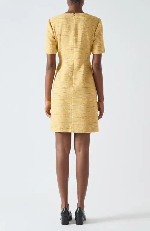 Lk Bennett Varley Tweed Shift Dress In Yellow - 40% Off | Editorialist