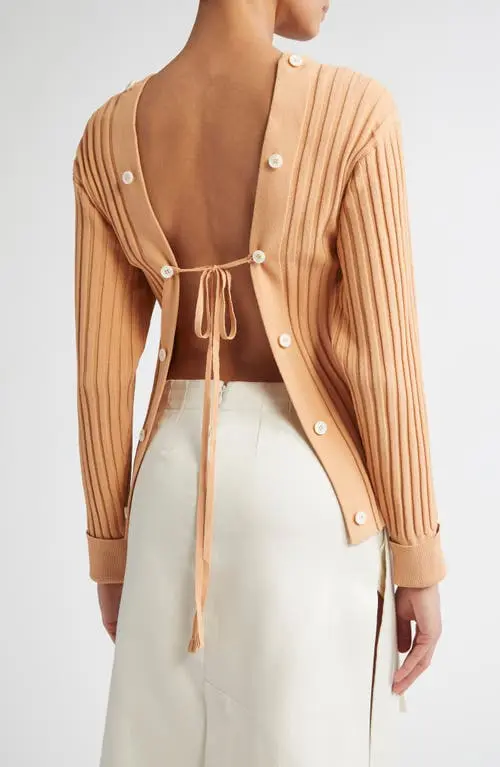 SETCHU Button Ribbed Sweater