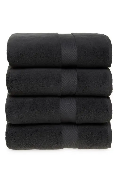 Nordstrom Organic Hydrocotton Set Of 4 Bath Towels $140 Value - Grey Onyx