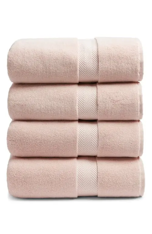 Nordstrom Organic Hydrocotton Set Of 4 Bath Towels $140 Value - Pink Sepia