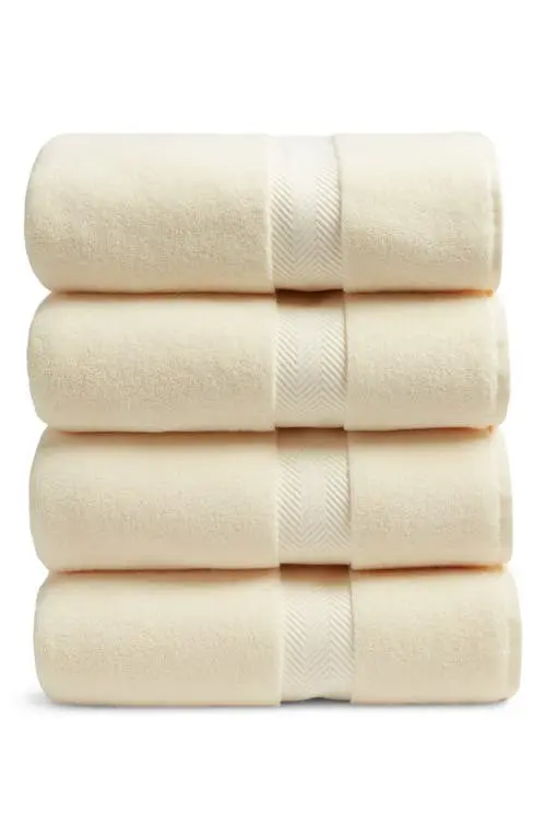 Nordstrom Organic Hydrocotton Set Of 4 Bath Towels $140 Value - Yellow Pale