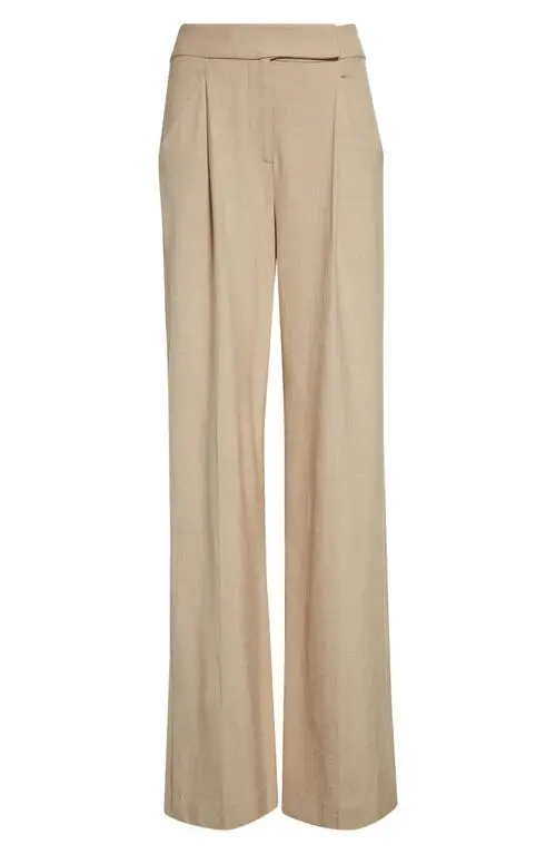 Veronica Beard Marbeau Wide-leg Pants - Stone Khaki