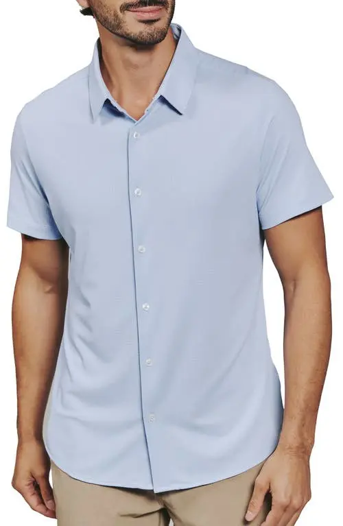 7 Diamonds Alldridge Short Sleeve Button-up Shirt - Ice Blue