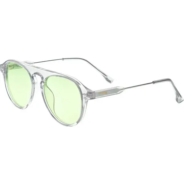 SIMPLIFY Carter Polarized Sunglasses - Clear/green