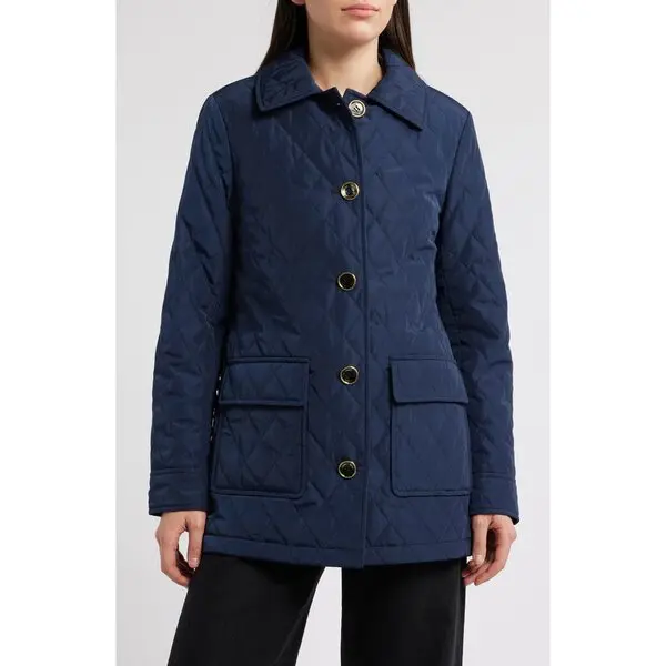 Michael Kors Diamond Quilted Barn Jacket - Midnight