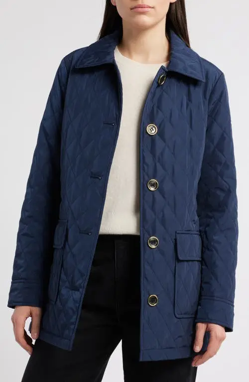 Michael Kors Diamond Quilted Barn Jacket - Midnight