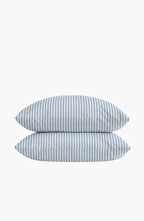 ITALIC Luxe Australian Sateen Pillowcase Set - Blue & White