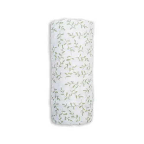 LULUJO Cotton Muslin Swaddle - Greenery