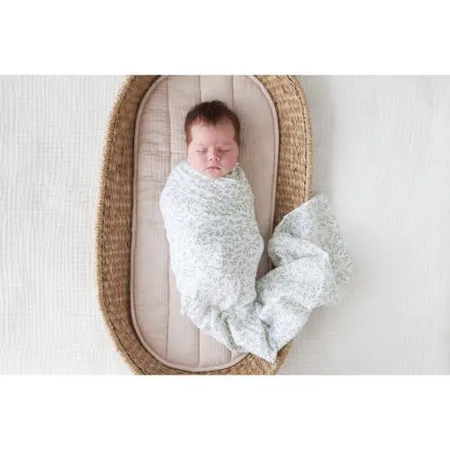 LULUJO Cotton Muslin Swaddle - Greenery