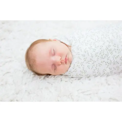 LULUJO Cotton Muslin Swaddle - Greenery