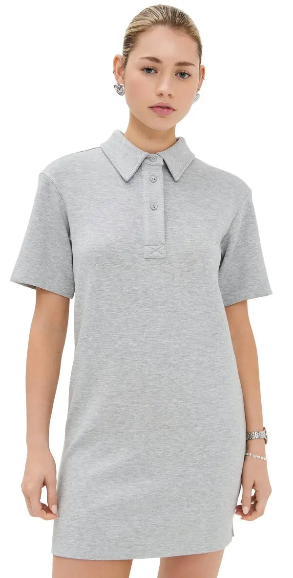 LE BOP Solene Polo Dress - Heather Grey