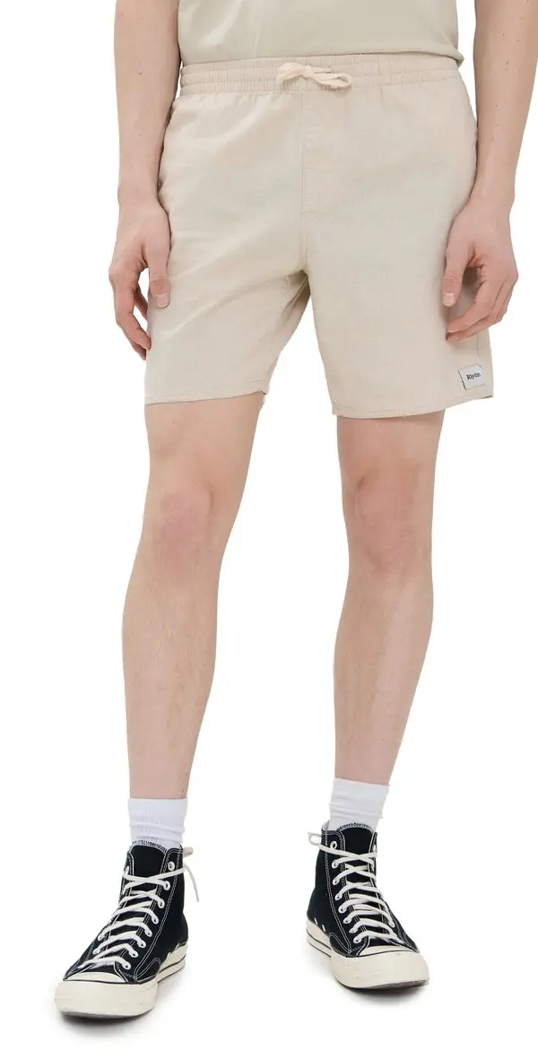 RHYTHM Classic Linen Jam Shorts - Sand