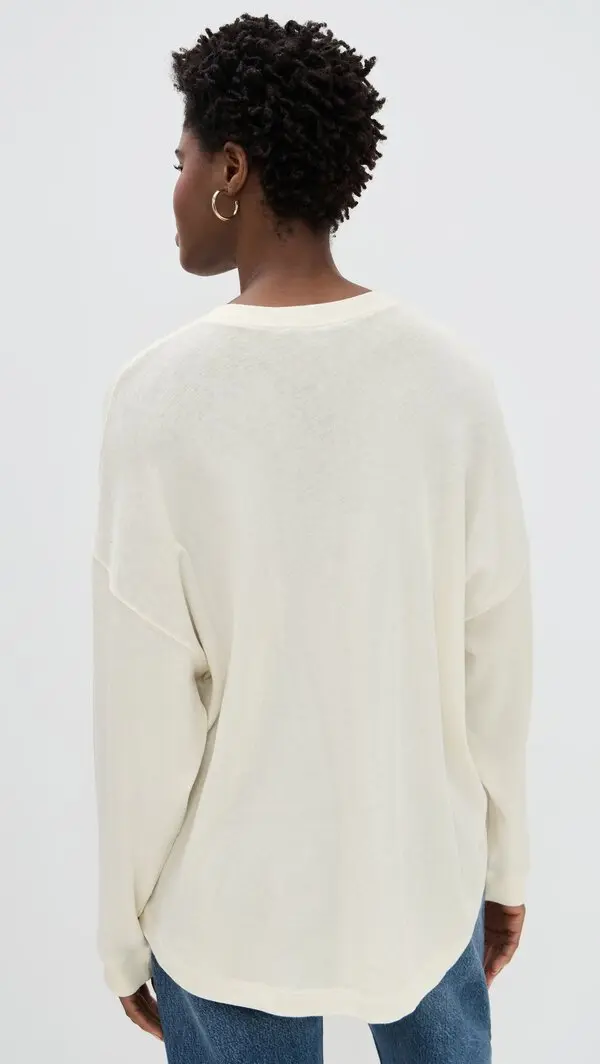 Jenni Kayne Boyfriend Long Sleeve Tee - Ivory