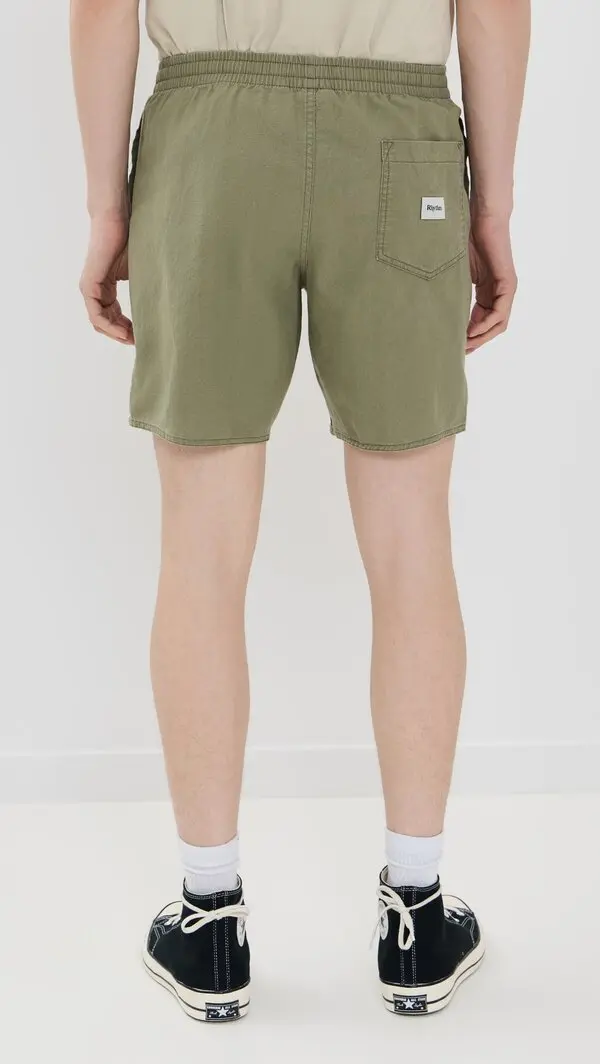 RHYTHM Classic Linen Jam Shorts - Olive