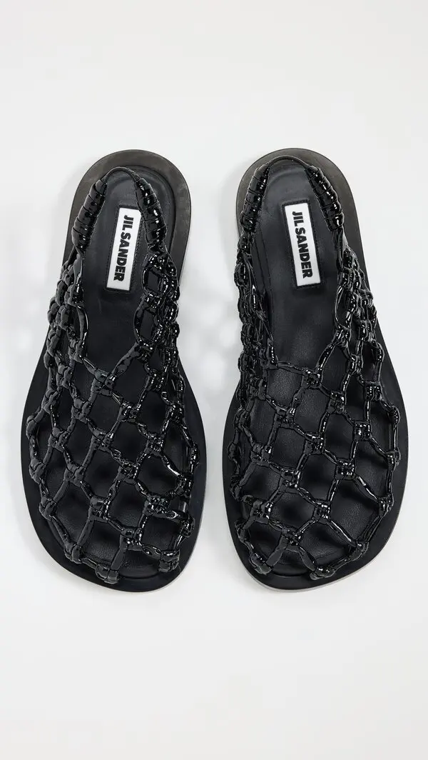 Jil Sander Knotted Slingback Flats In Black - 70% Off  display picture 2