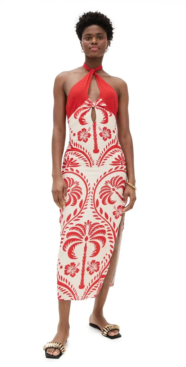 SEVEN WONDERS Isla Floral Print Midi Dress