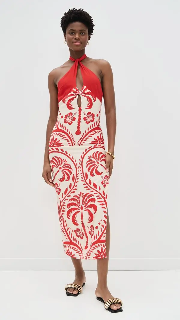 SEVEN WONDERS Isla Floral Print Midi Dress