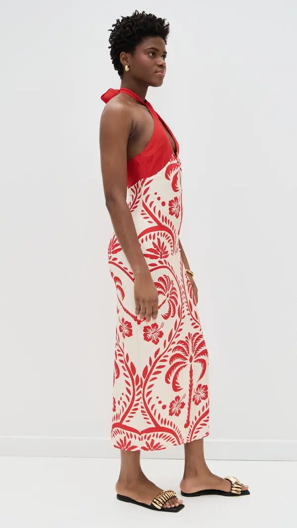 SEVEN WONDERS Isla Floral Print Midi Dress