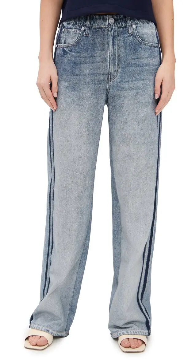 Rag & Bone Miramar Wide Leg Track Pants - Coney