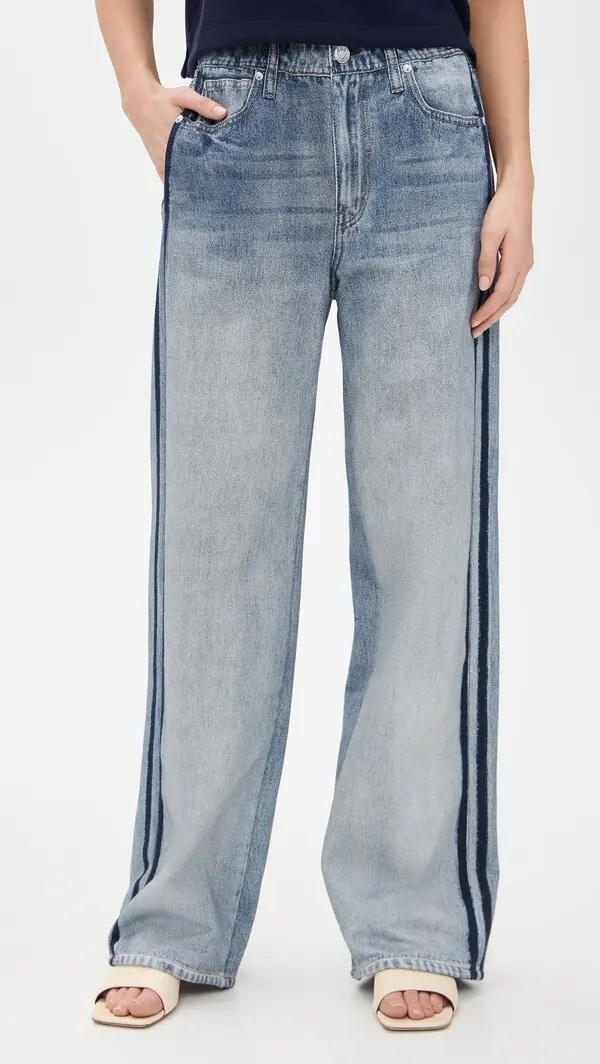 Rag & Bone Rb Miramar Wide Leg Track Pants - Coney