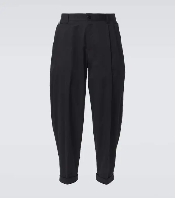 Dolce & Gabbana Cotton-blend Tapered Trousers