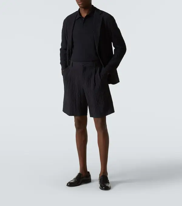 Giorgio Armani Wool Seersucker Shorts