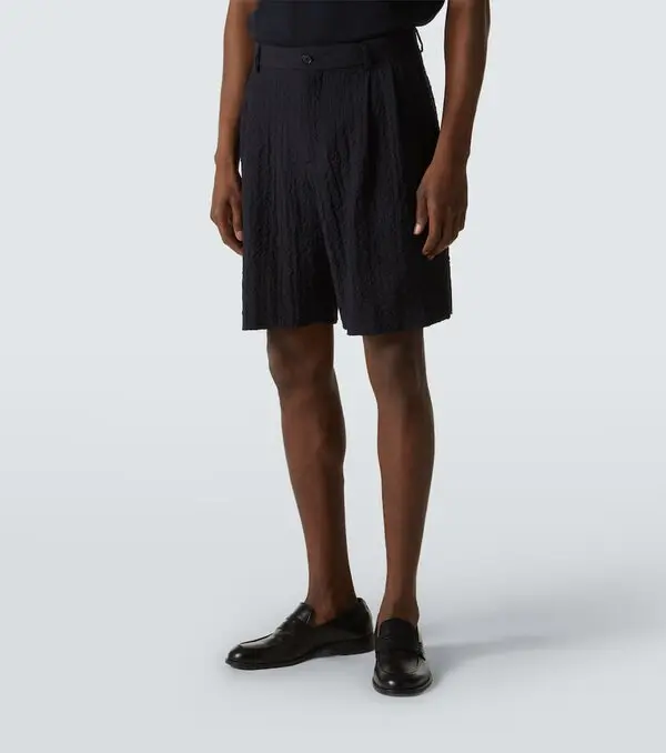 Giorgio Armani Wool Seersucker Shorts