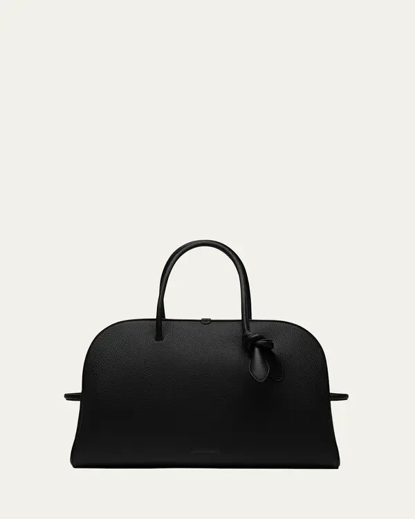 Jacquemus Le Grand Turismo Leather Bowling Bag - Black
