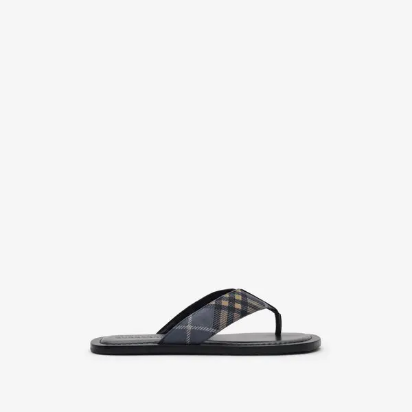 Burberry Check Jacquard Sandals - Wave Blue