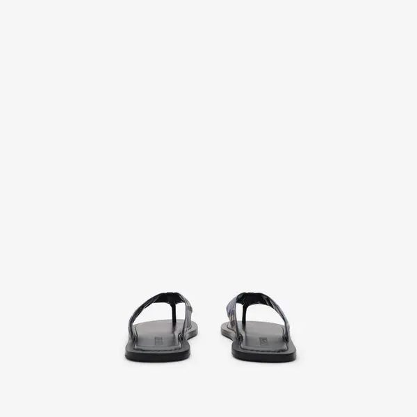 Burberry Check Pavilion Sandals - Wave Blue