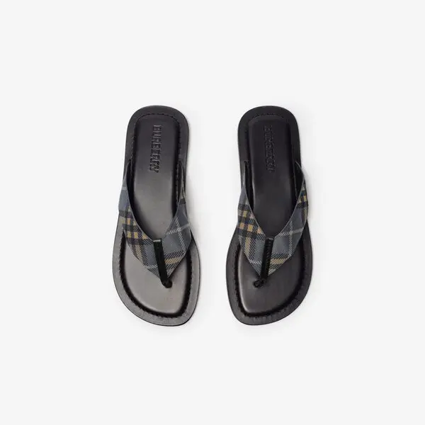 Burberry Check Pavilion Sandals - Wave Blue