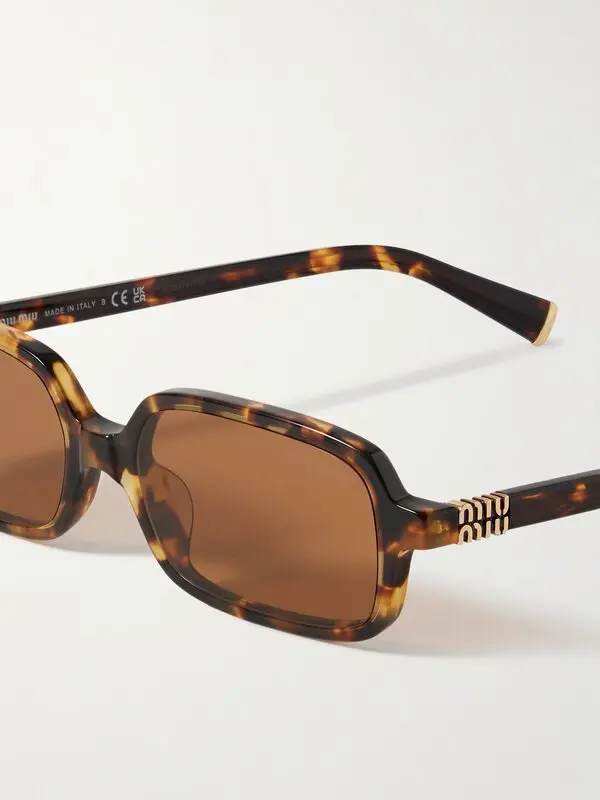 Miu Miu Rectangular Sunglasses - Tortoiseshell
