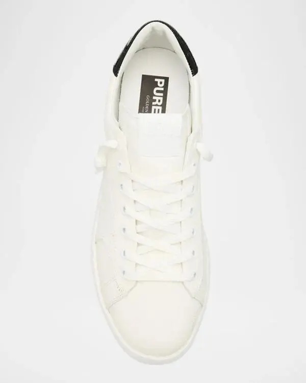 GOLDEN GOOSE Purestar Leather Low-top Sneakers - Optic White/black