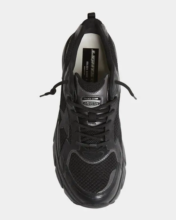 GOLDEN GOOSE Lightstar Mesh And Leather Sneakers