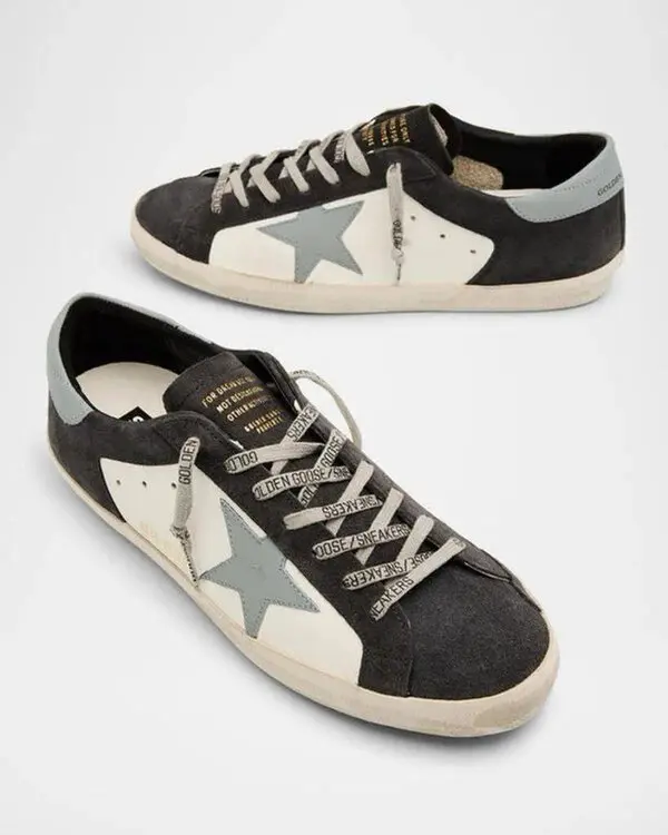 GOLDEN GOOSE Super-star Low-top Sneakers - White/asphalt/silver