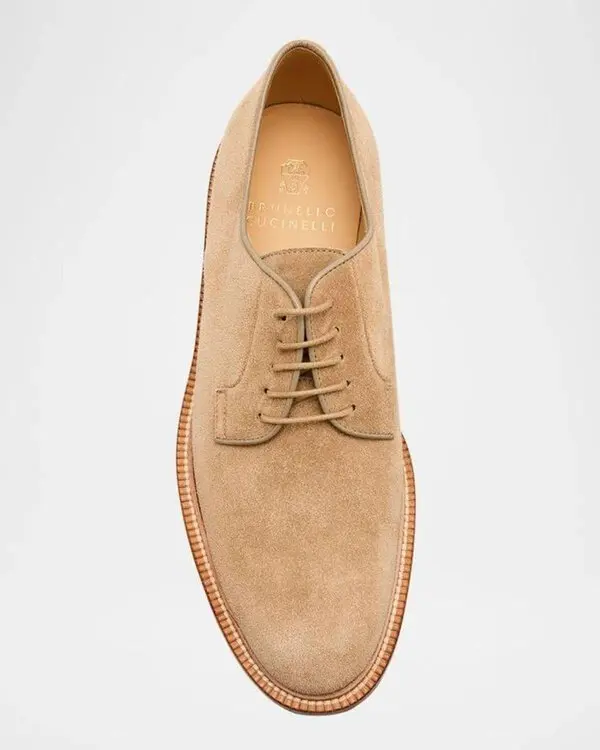 Brunello Cucinelli Suede Derby Shoes