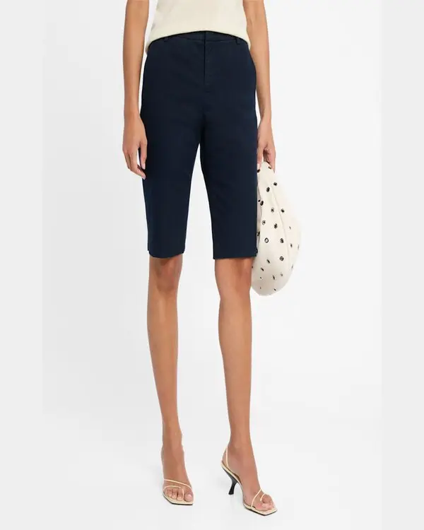 Vince Mid-rise Chino Shorts - Coastal