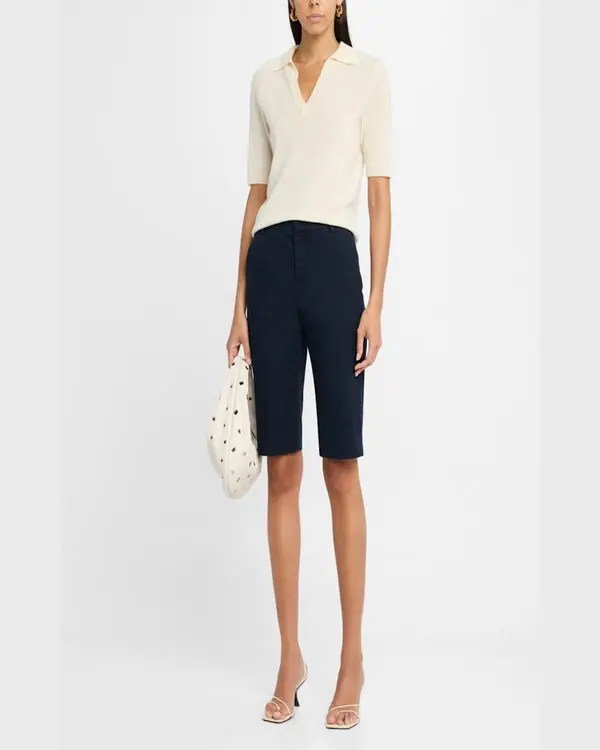 Vince Mid-rise Chino Shorts - Coastal