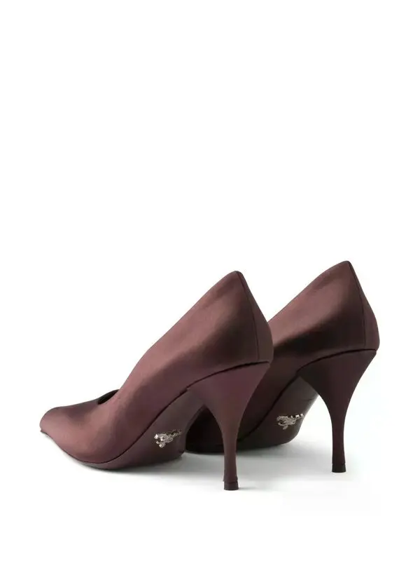 Prada 85mm Satin Pumps - Red