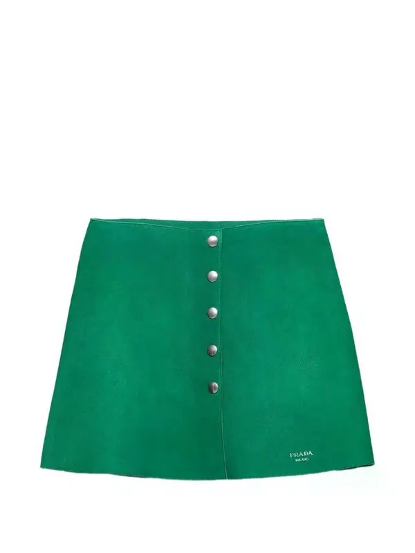 Prada Suede Mini Skirt - Green